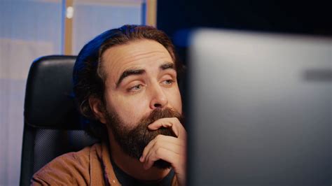 Software Technician Puzzled In Front Of Stock Footage Sbv 348844572