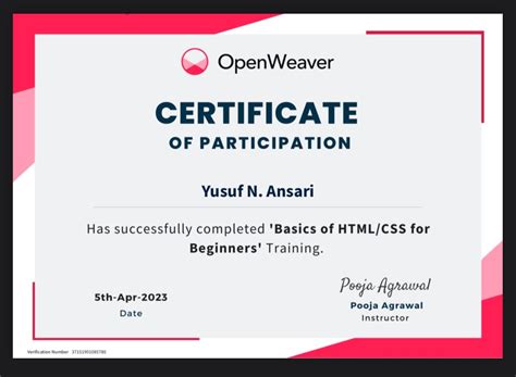 Yusuf Ansari On Linkedin Completed Basics Of Htmlcss For Beginners