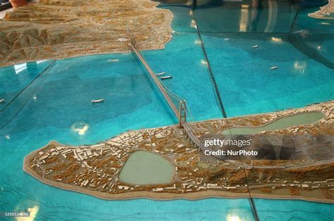 Messina February 12 2010 The Model Of The Bridge Over The Strait