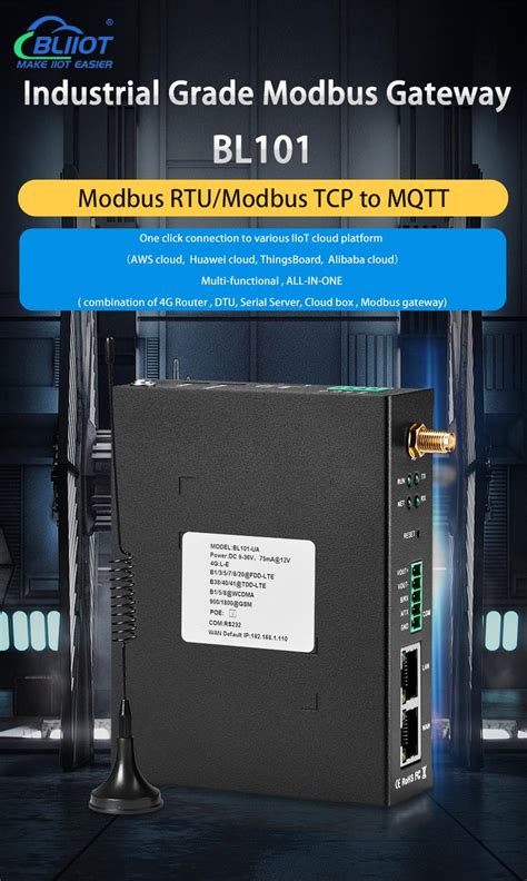 Industrial G Wifi Ethernet Modbus To MQTT OPC UA Gateway BL BLIIoT China Manufacturer