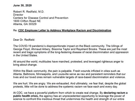 Cdc Employees Call Out Agencys Toxic Culture Of Racial Aggressions