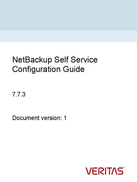 Netbackup Self Service 773 Configuration Guide Pdf Backup Server
