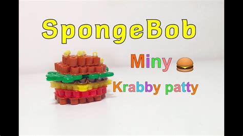 3d Hamabeads Spongebob Krabby Patty Pyssla 3d Spongebob Krabby Patty