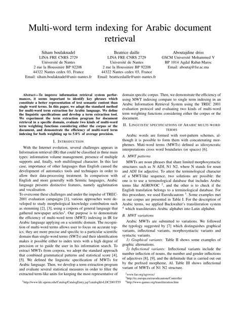 pdf multi word term indexing for arabic document retrieval