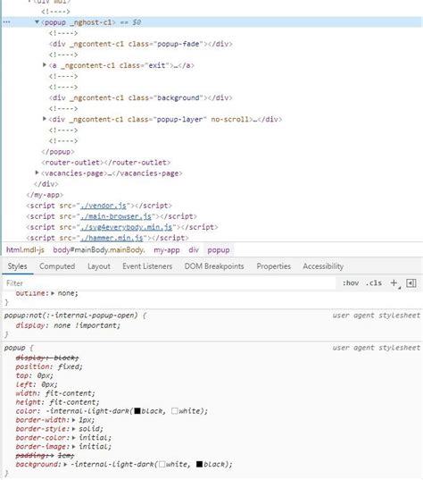 Popup Compatibility Issue With Existing Use Issue Openui Open Ui Github