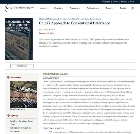 Chinas Approach To Conventional Deterrence Andrew S Erickson