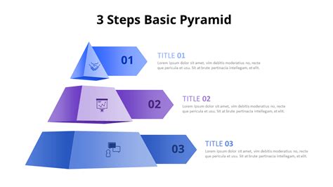 3d 피라미드 및 목록 다이어그램