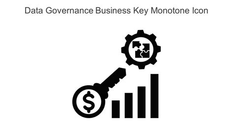 data governance business key monotone icon in powerpoint pptx png and