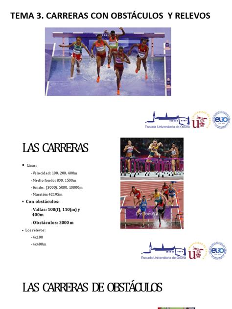 Carreras De Obstáculos Y Relevos Guía Completa Pdf Atletismo Deporte Del Atletismo