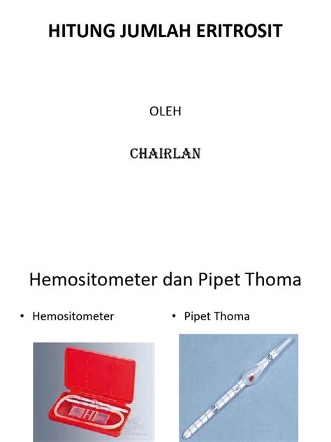Hitung Jumlah Eritrosit Pdf