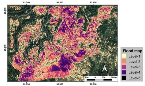 Flood Map Generated From Fused Image Overlaid On Google Earth Image Download Scientific Diagram