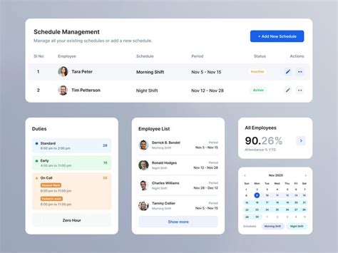 Employee Management App Components Employee Management App Design Layout Dashboard Design