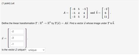 Solved 1 Point Let V R2x2 Be The Vector Space Of 2 X 2