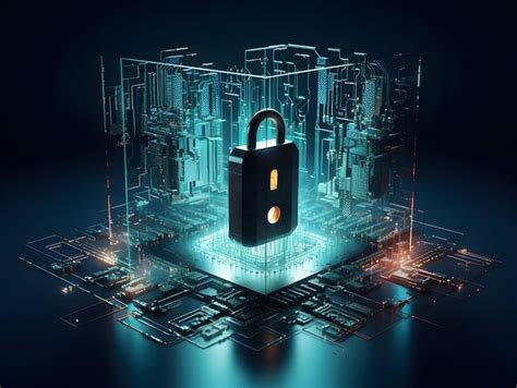 Premium Ai Image Lock With Circuit Pattern Concept Of Data Security Cybersecurity Cyber