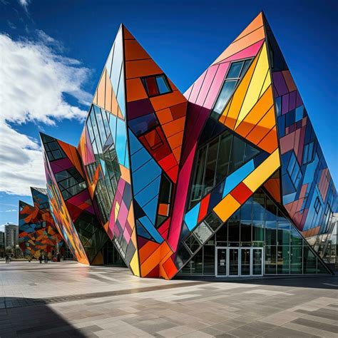 AI Generated Geometrically Designed Building With Sharp Angles And