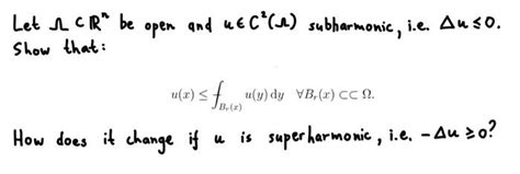 Solved Let ΩRn be open and uC Ω subharmonic i e Δu Chegg