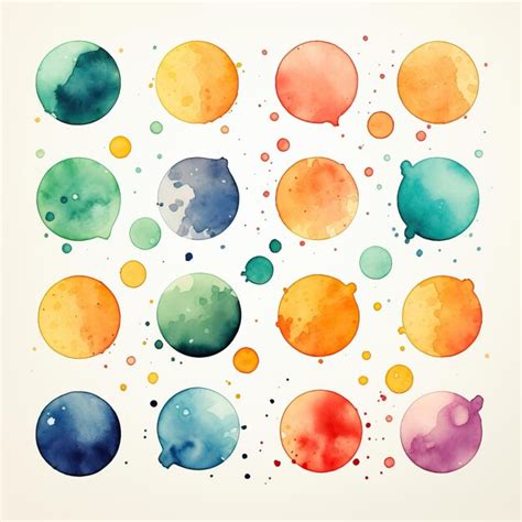 Акварельные векторные элементы на белом фоне Премиум векторы