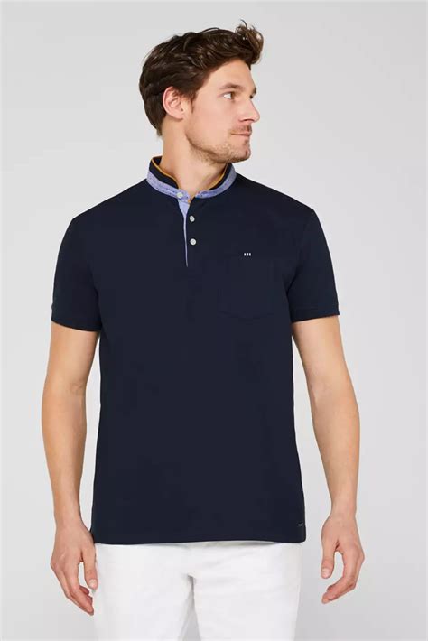 Esprit Piqué Poloshirt Mit Stehkragen Im Online Shop Kaufen