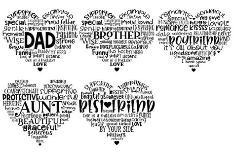 Heart Word Art Bundle Svg Cut Files By Fantasy Cliparts Thehungryjpeg
