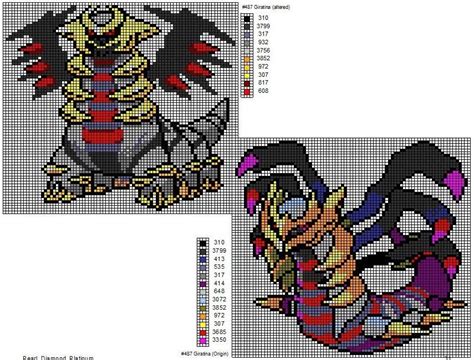 Pixel Art Templates Pokemon Giratina