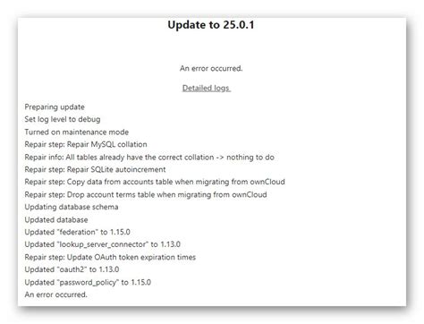 Nextcloud Upgrade 2407 To 2501 Fails ℹ️ Support Nextcloud Community
