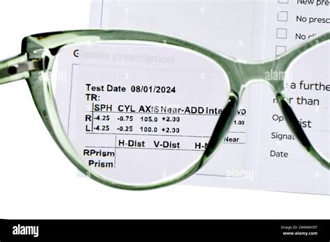 Pair Of Reading Glasses In Front Of An Anonymous Prescription Card From