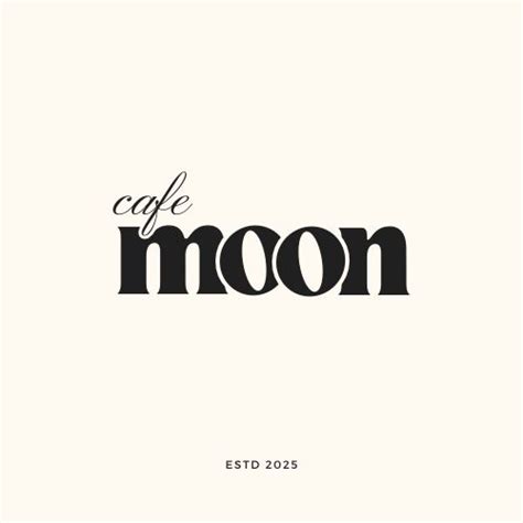 Black And White Simple Trendy Script Typography Cafe Logo Templates