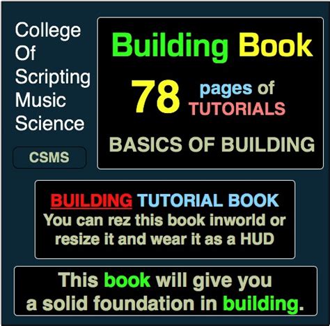 Second Life Marketplace College Of Scripting Music And Science
