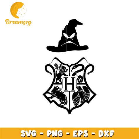 Sorting Hat Hogwarts Crest Svg Cut File Dreamsvg Store
