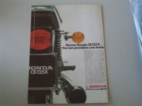 Advertising PubblicitÀ 1980 Moto Honda Cb 125 X Cbx Eur 4 00 Picclick Fr