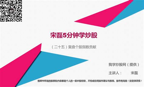 宋磊5分钟学炒股二十五复盘个股指数贡献 我学炒股网 5xcg