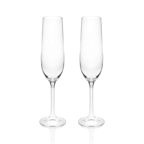 Tipperary Crystal Ripple Set Of 2 Champagne Glasses Chapter