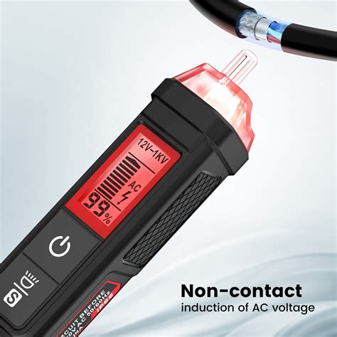 Kaiweets Ht100s Non Contact Voltage Tester Pen Dual Range 12 1000v Ac 70 1000v Ac Cat Iii