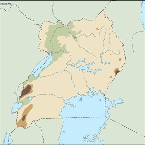 Uganda Vector Eps Maps