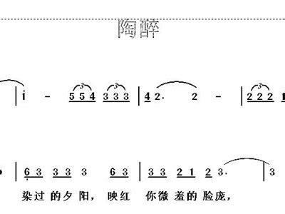 陶醉 歌谱 简谱