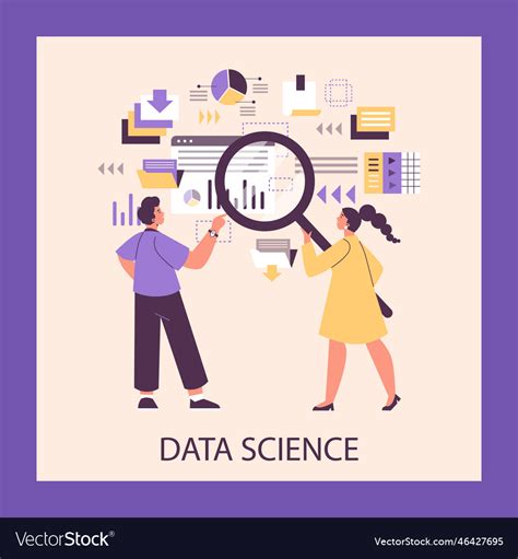 Data Science Technology Banner Or Poster Design Vector Image