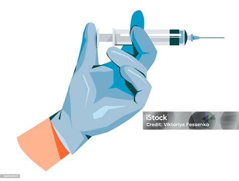 세계 예방 접종 주사기로 손 백신 주사기 만화 벡터 플랫 그림입니다 건강관리와 의술에 대한 스톡 벡터 아트 및 기타 이미지 건강관리와 의술 구급대원 면역체계 Istock