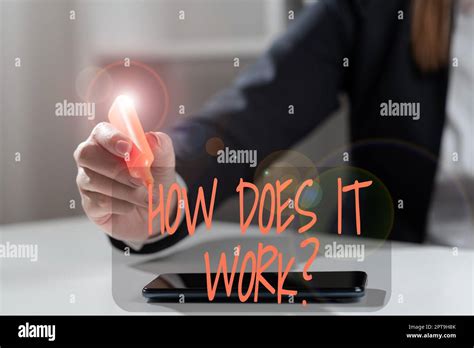 Text Sign Showing How Does It Work QuestionAsking On How Stuff Being