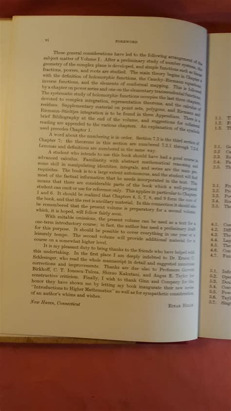 Analytic Function Theory Volume 1 By Hille Einar Good Hardcover 1963