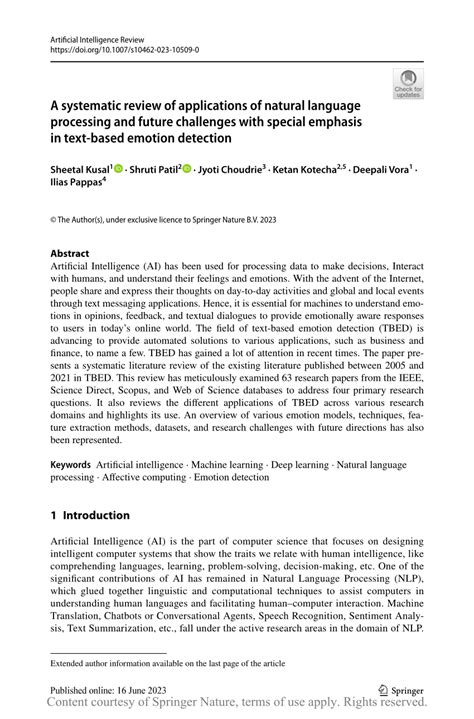 A Systematic Review Of Applications Of Natural Language Processing And
