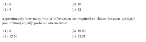 Solved How Many Bits Of Information Are Required To Choose Chegg Com