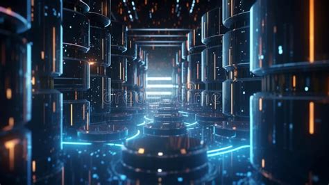 Computer Futuristic With Microchips Energy Chips And Transistors On High Tech Computer Abstract