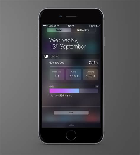 Ios 8 Widget By Andrés Redondo On Dribbble