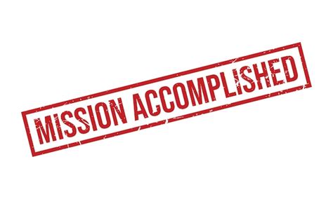 Premium Vector Mission Accomplished Rubber Stamp Seal Vector