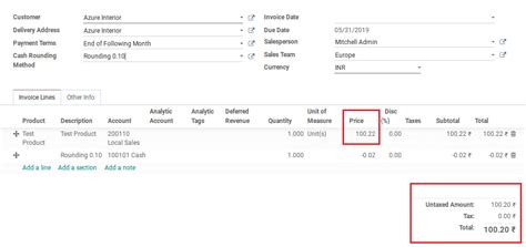 Cash Rounding In Odoo 12