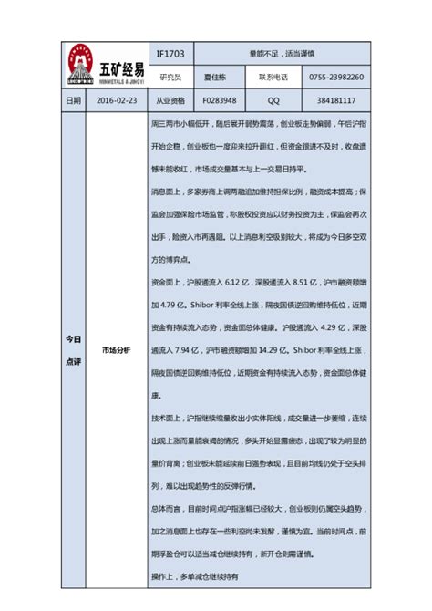 股指期货日报：量能不足，适当谨慎