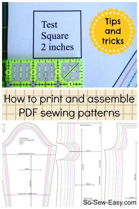 How To Print And Assemble A PDF Pattern Sewing Free