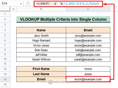 How To VLOOKUP With Multiple Criteria In Google Sheets