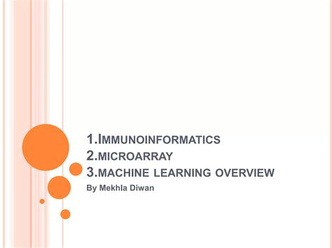 Immunoinformatics Microarray And Machine Learning All About