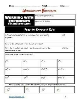 Unit 6 Exponential Functions Expert Law Of Exponents Google Doc Easy Edit